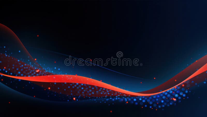 Red and Blue Dots and Curving Lines Stock Illustration - Illustration ...