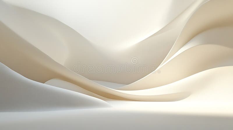 Abstract Design of Flowing, Pale Beige and Cream Shapes Stock ...