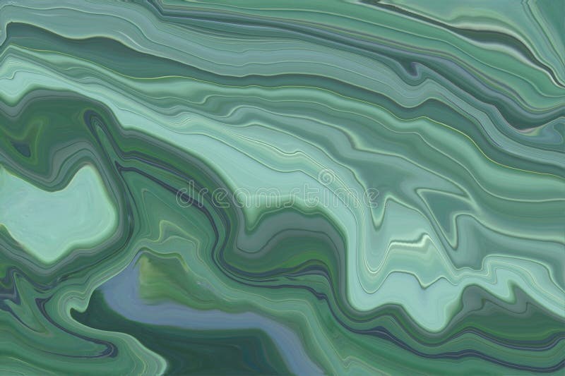 Abstract Green Marble Texture with Smooth Flowing Waves and Layered ...