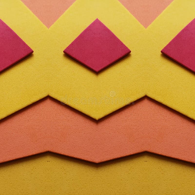 Abstract Design with Foamy Cutouts in Yellow, Orange and Red Colors ...