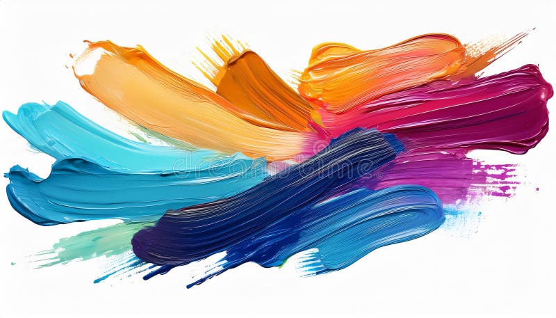 Abstract Design Formed by Overlapping Vibrant Paint Brushstrokes Stock ...