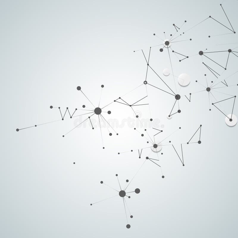 Abstract Design with Geometric Connect. Molecules Creative Graphic ...