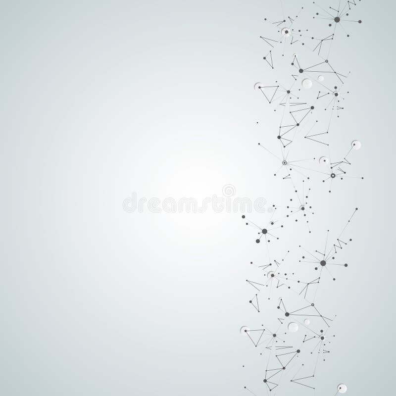 Abstract Design with Geometric Connect. Molecules Creative Graphic ...