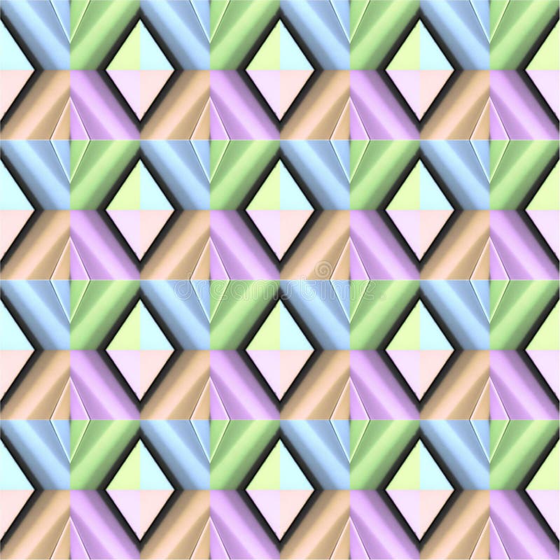 Abstract Design with Geometric Pattern in Pastel Colors, Background and ...