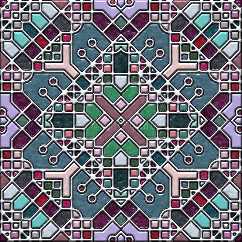 Abstract Design, Geometric Pattern, Random Symmetry Stock Illustration ...