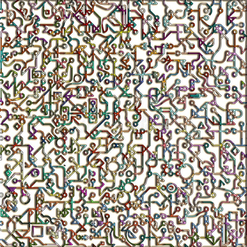 Abstract Design, Geometric Pattern, Random Symmetry Stock Illustration ...