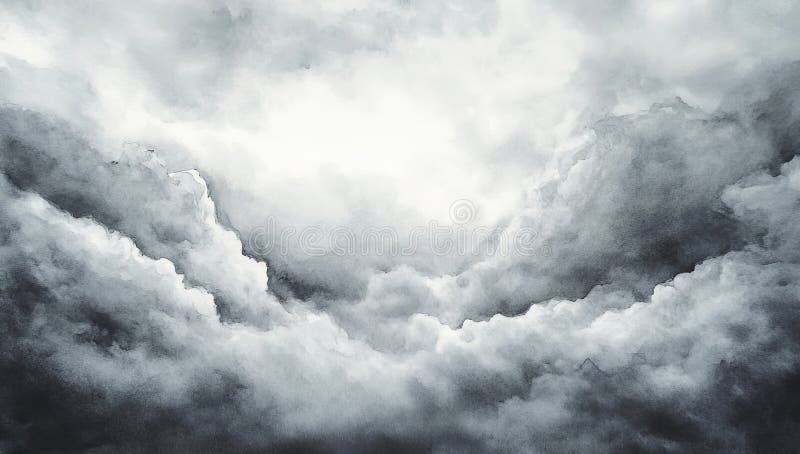 The Abstract Design of Gray Watercolor Forms a Background that ...