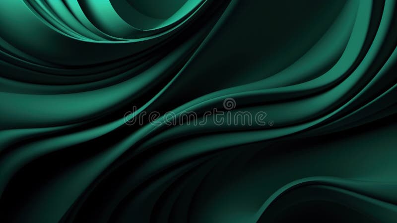 Abstract Design of Green Silk Waves, Creating a Mesmerizing Visual ...