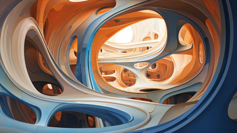 Abstract Design Holed Curved Shape Surface Background. AI Generated ...