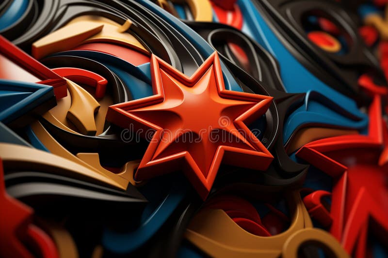 Abstract Design Incorporating Symbols of Unity Stock Illustration ...