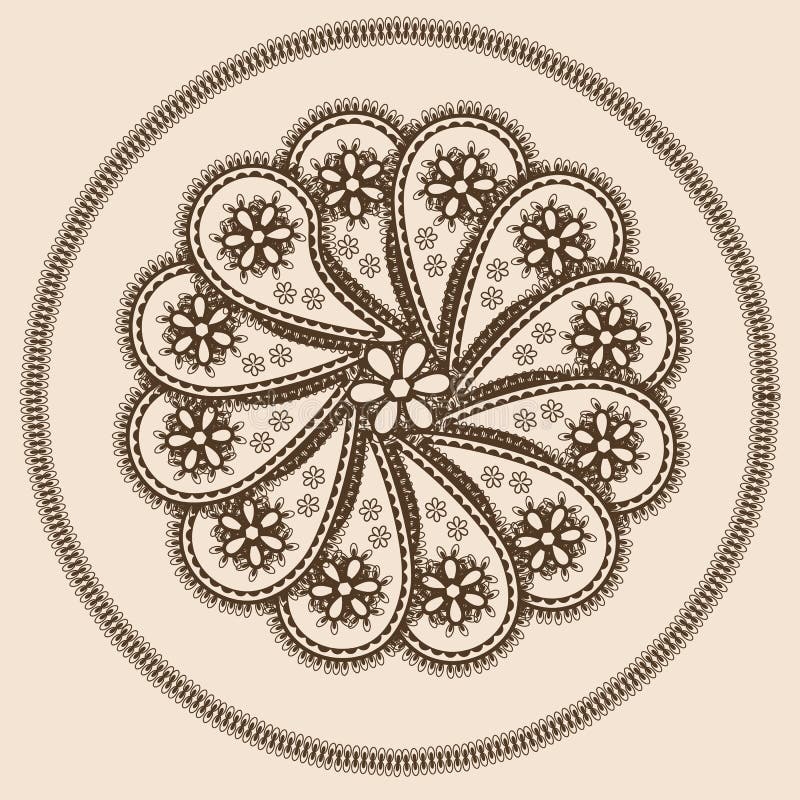 Abstract Design in Indian Style Stock Vector - Illustration of beauty ...