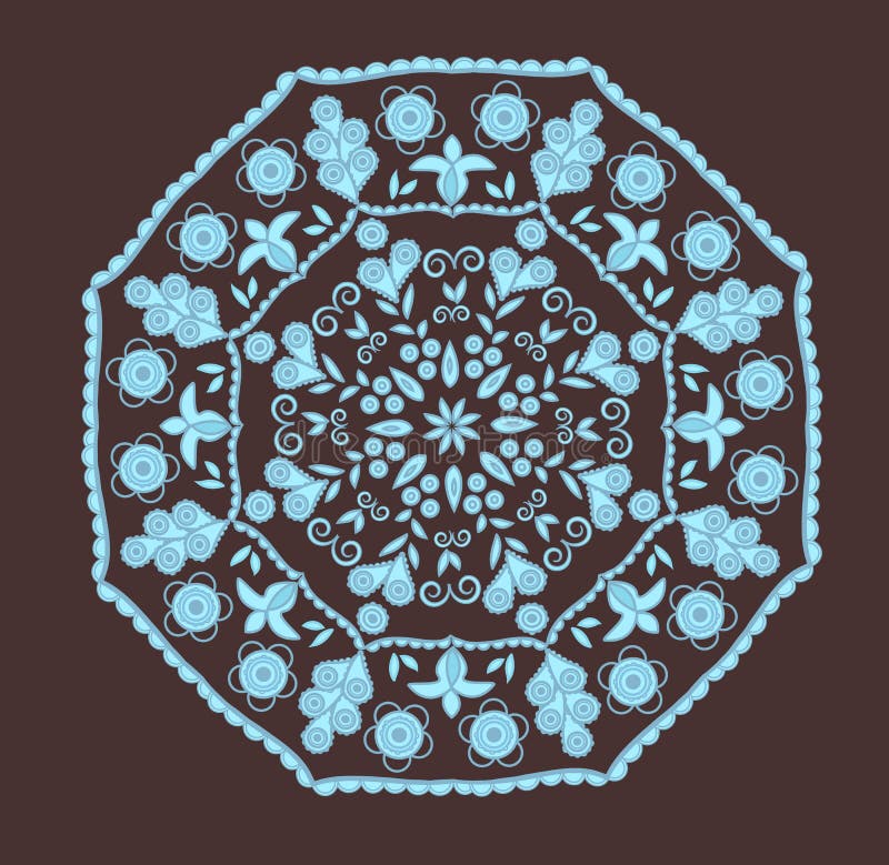 Abstract Design in Indian Style Stock Vector - Illustration of objects ...