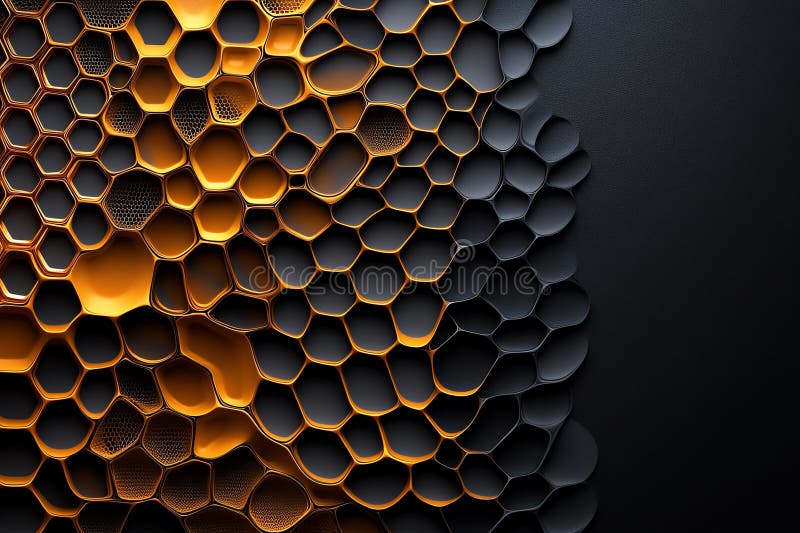 An Abstract Design Inspired by the Hexagonal Patterns of Honeycomb ...