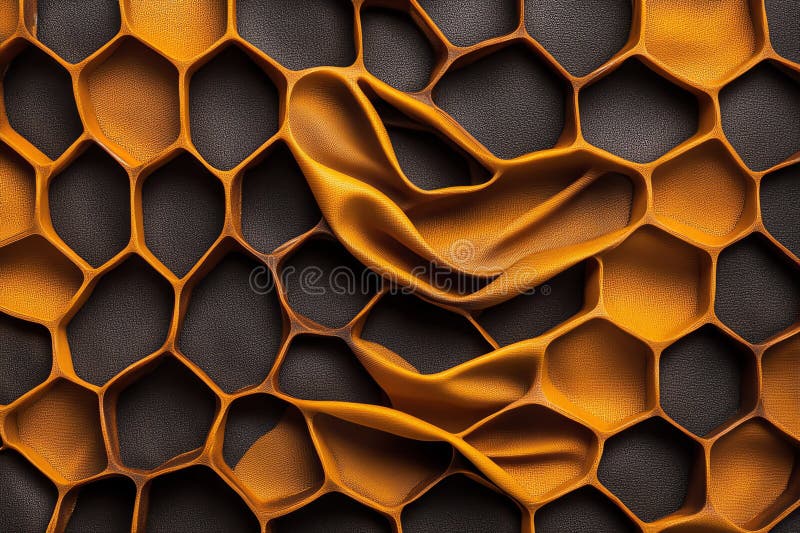 An Abstract Design Inspired by the Hexagonal Patterns of Honeycomb ...