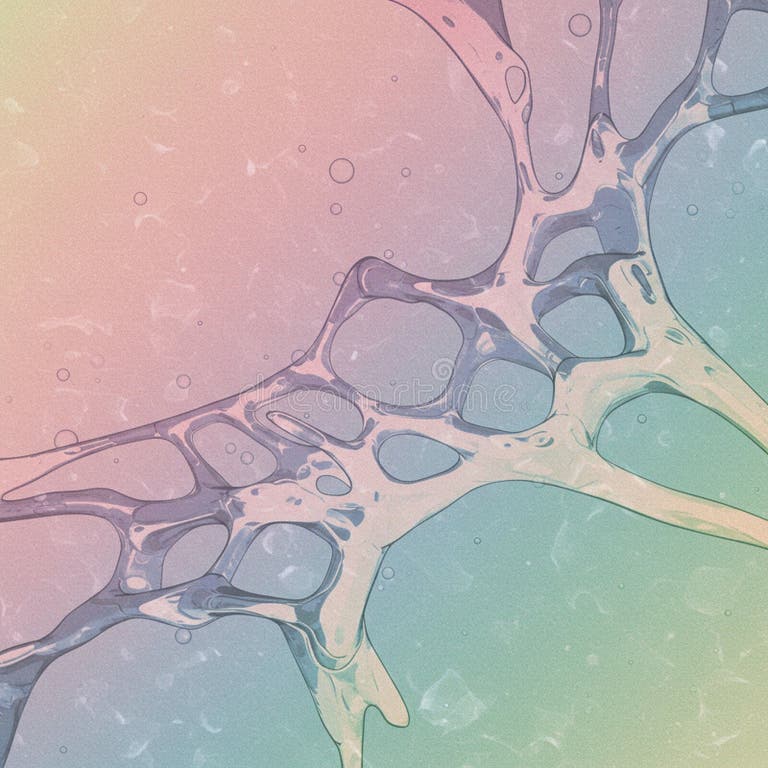 Abstract Design with Interconnected, Translucent Structures Resembling ...