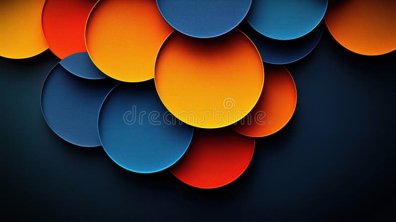 Abstract Design with Layered Circles in Vibrant Colors. Geometric ...