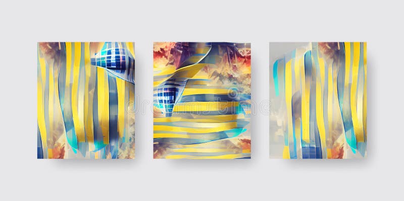 Abstract Design Layout, Template Design, Strip Backgrounds Set. Stock ...