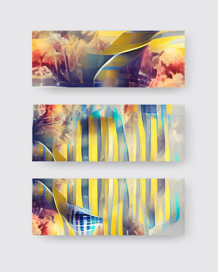 Abstract Design Layout, Template Design, Strip Backgrounds Set. Stock ...