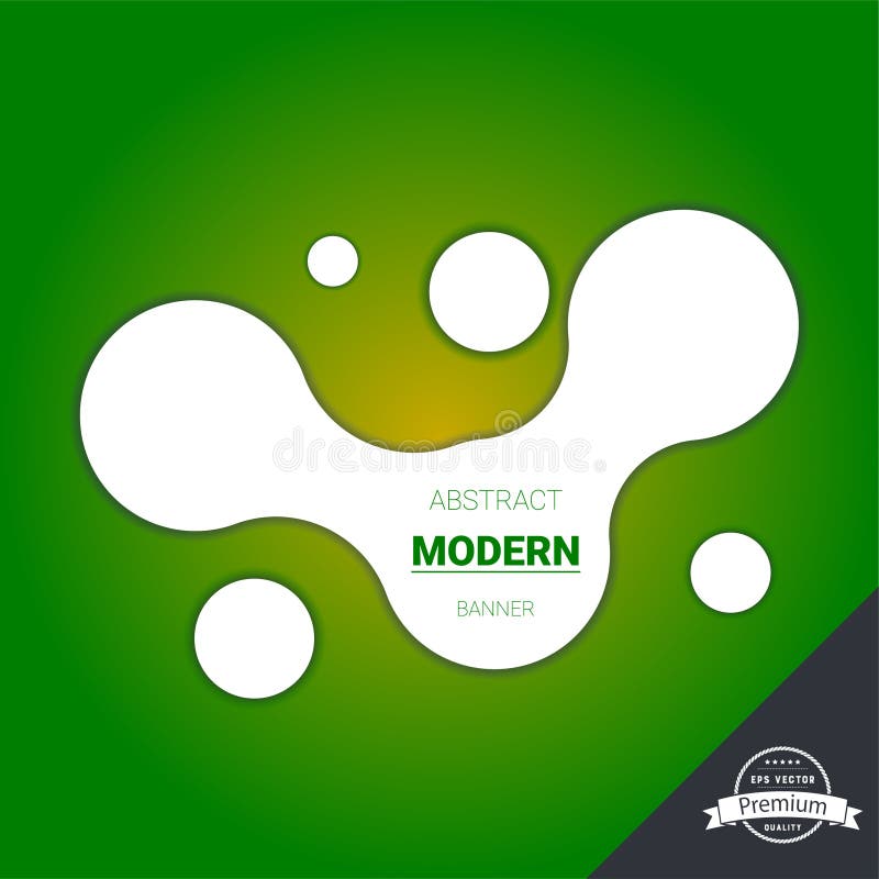 Green Liquid Banner Splatter Drop Retro Design Stock Illustration ...