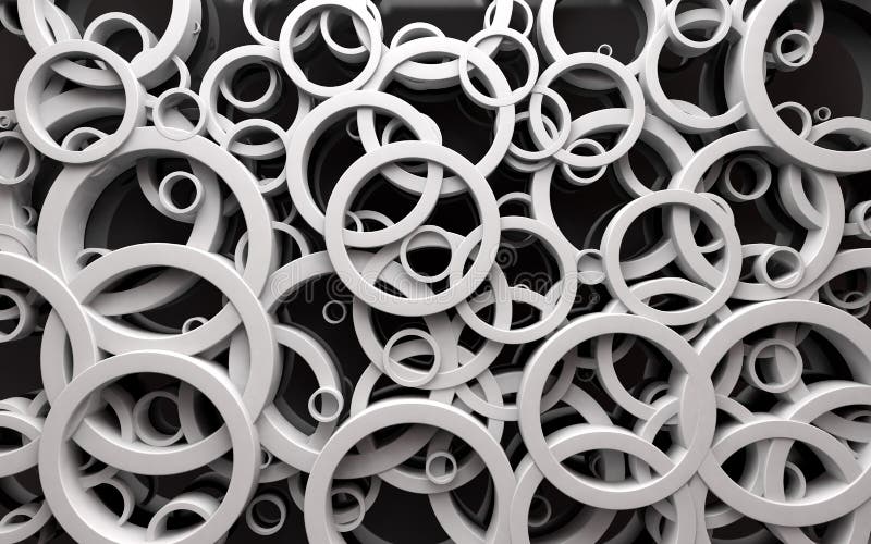Abstract Design of Loops and Rings.3d Illustration Stock Illustration ...