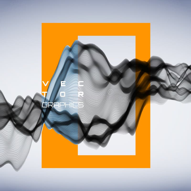 Vector Signal Amplitude in 3d Space. Sound Vibration Stock Vector ...