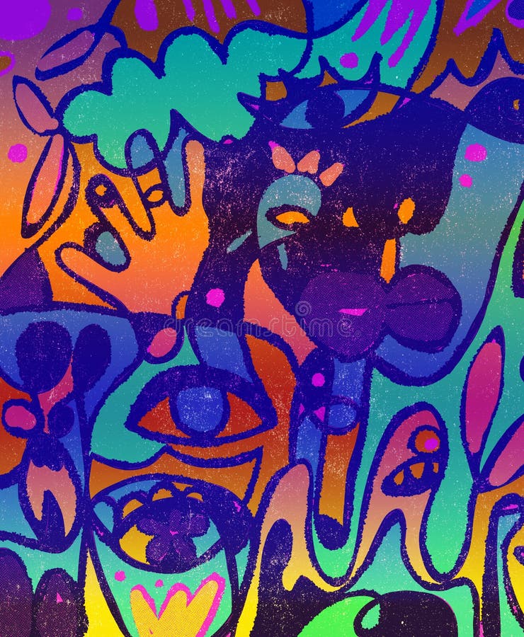 The Abstract drawing stock illustration. Illustration of creative ...