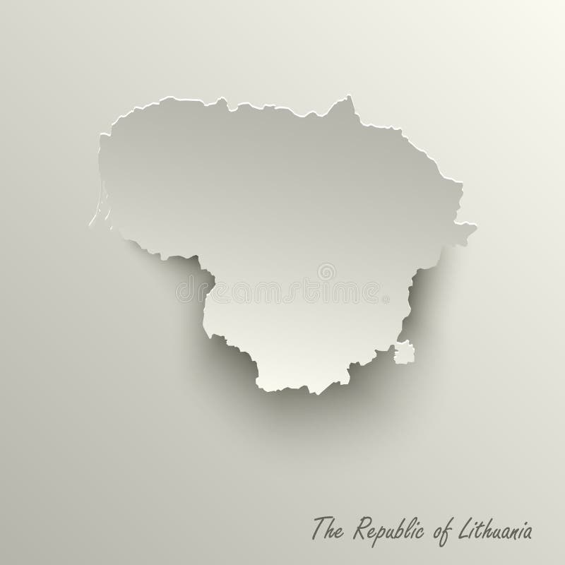 Abstract Design Map the Republic of Lithuania Template Stock Vector ...
