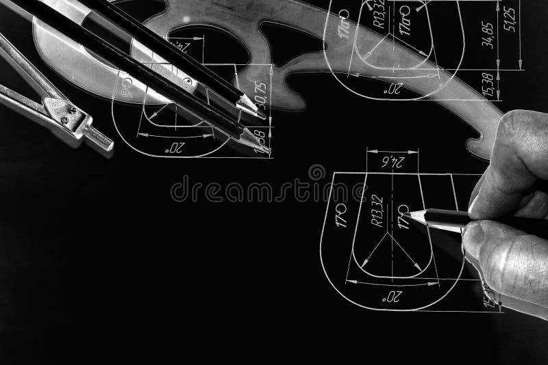 Abstract Design of Modern Industrial Drawing, Technology, Business ...