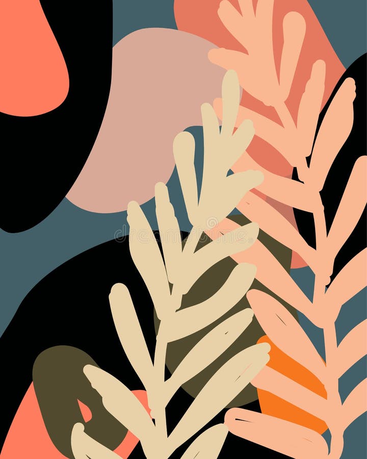 Abstract Design with Nature-inspired and Abstract Shapes. Stock Vector ...