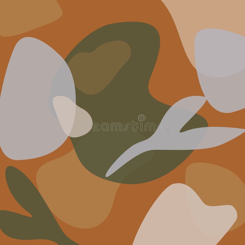 Abstract Design With Nature-inspired And Abstract Shapes. Stock Vector ...
