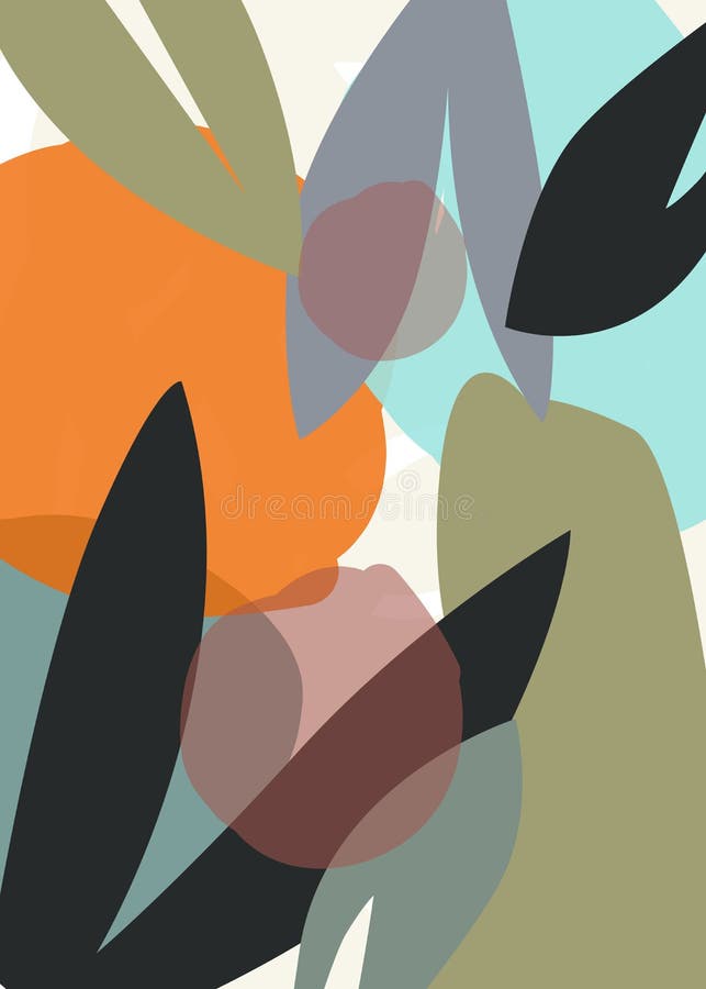 Abstract Design with Nature-inspired and Abstract Shapes. Stock Vector ...