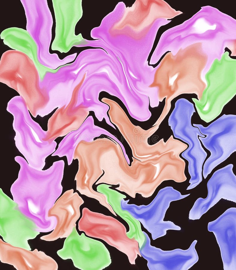 Abstract Design Neon Pastel Color Wall Art Stock Illustration ...