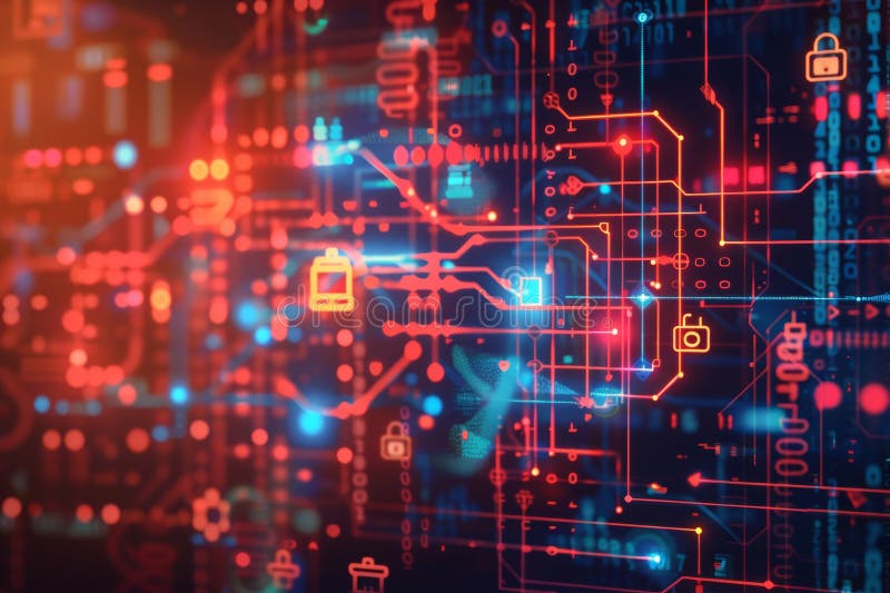 Abstract Design with Network Protection Motifs. Stock Illustration ...