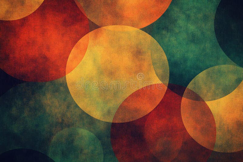 Abstract Autumnal Circles: Warm-toned Geometric Design Stock ...