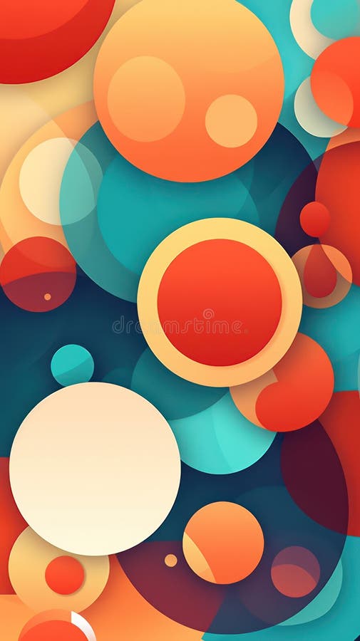 Abstract Design with Overlapping Layers and Concentric Circles. Stock ...
