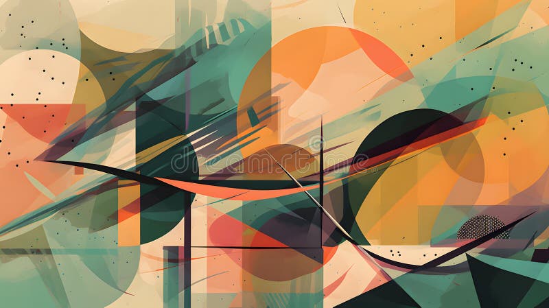 An Abstract Design with Overlapping Shapes and Colors One Generative AI ...