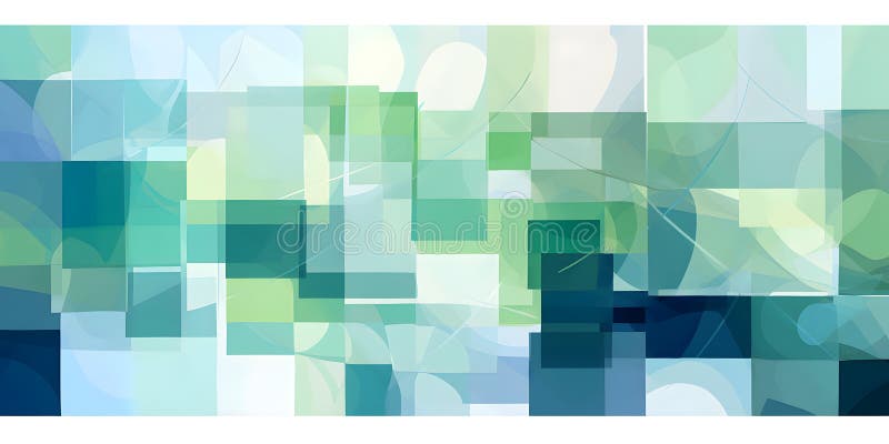 An Abstract Design of Overlapping Squares in Shades of Bl One ...