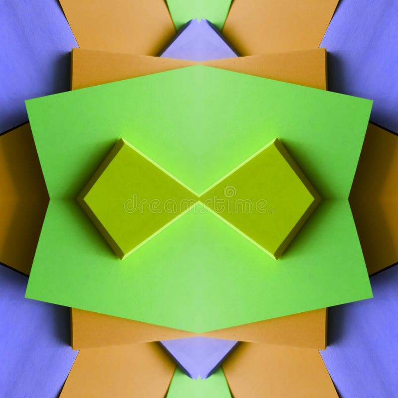 Abstract Design with Paper Notebooks for Notes Stacked in Orange, Green ...