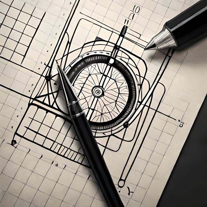 Abstract Design Pattern in Da Vinci Style Stock Illustration ...