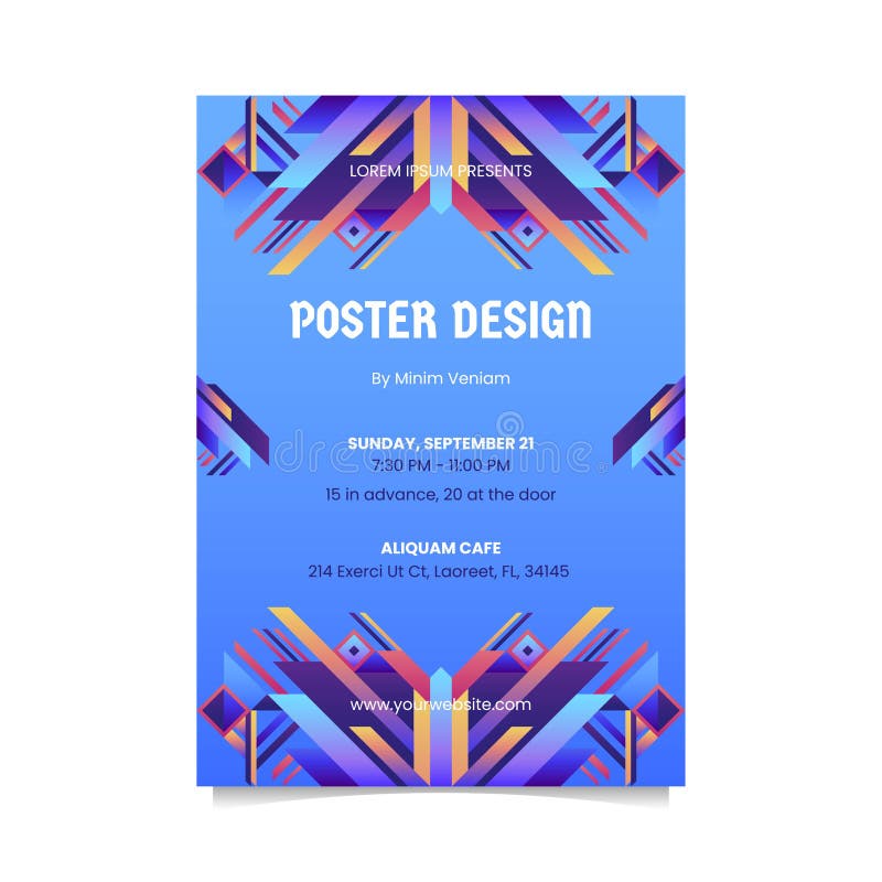 ABSTRACT DESIGN for POSTER stock vector. Illustration of flat - 162662706