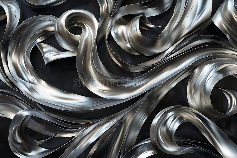 Abstract Design of Black and White Background with Complex Patterns and ...