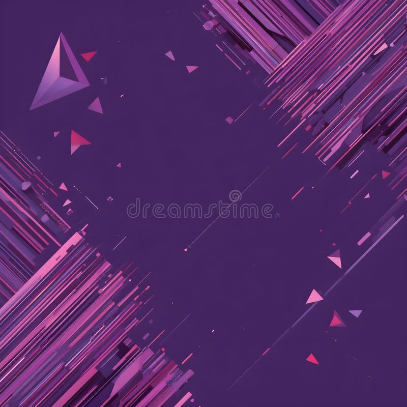 An Abstract Design with a Purple Background Features Geometric Triangle ...