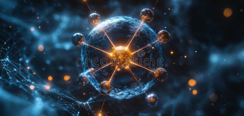 Abstract Design Of Quantum Computing Concepts Qubits And Entanglement