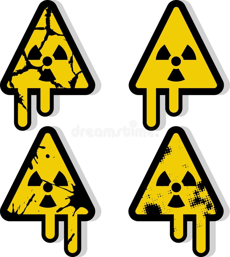 Radioactive Hazard Sign. Nuclear Non-ionizing Radiation Symbol Stock ...