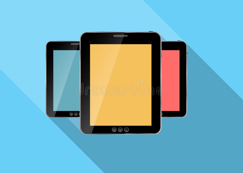 Beautiful Smartphone and Tablet Flat Icon Design Stock Vector ...