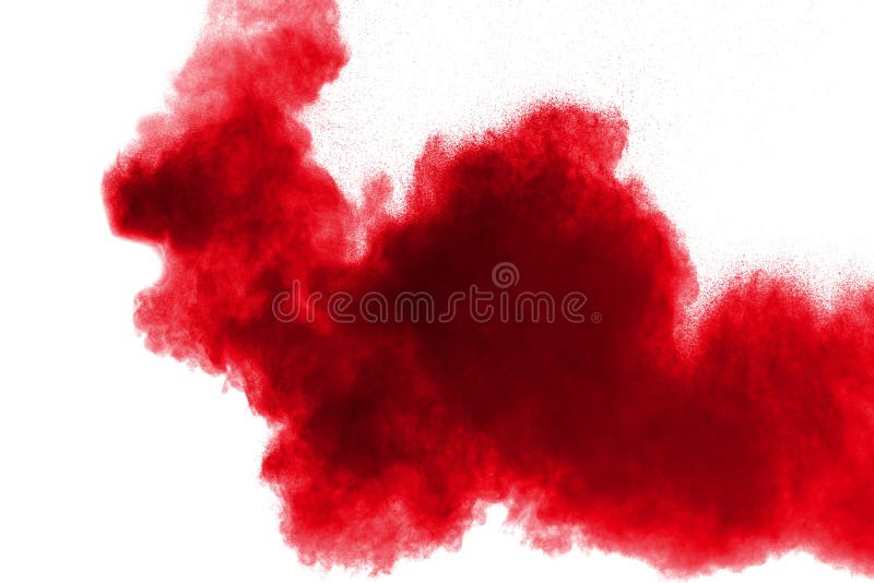 Abstract Design of Red Powder Cloud Stock Photo - Image of dust, holi ...