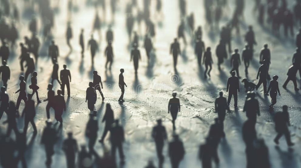 An Abstract Design Representing the Increasing Global Human Population ...