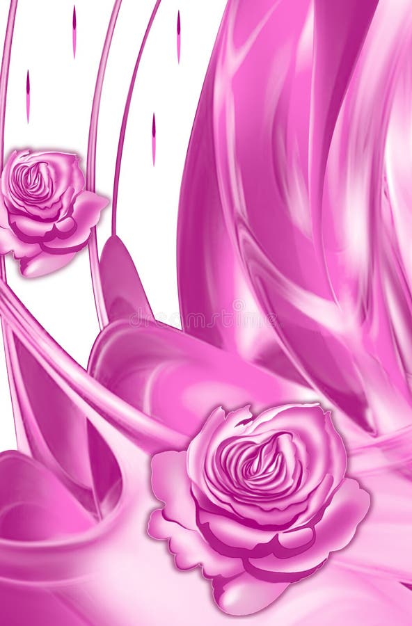 Abstract Design with Rose Flower Stock Illustration - Illustration of ...