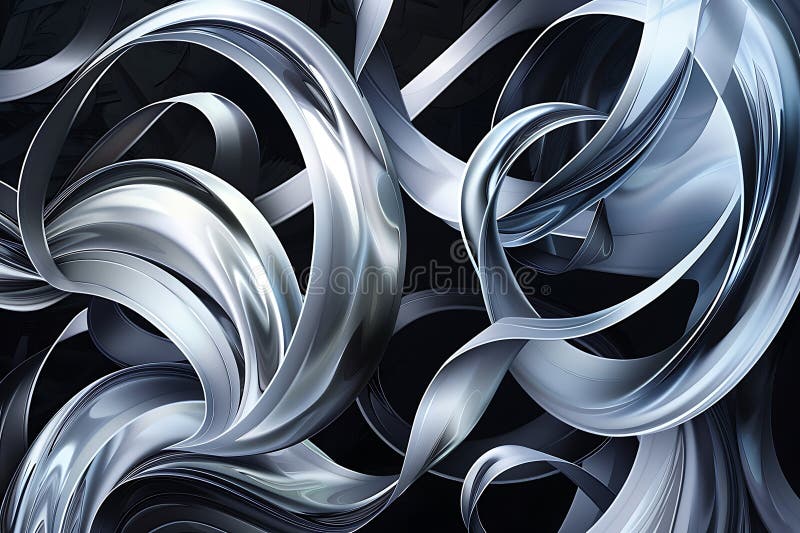 Abstract Design Featuring a Black and White Background with Dynamic ...