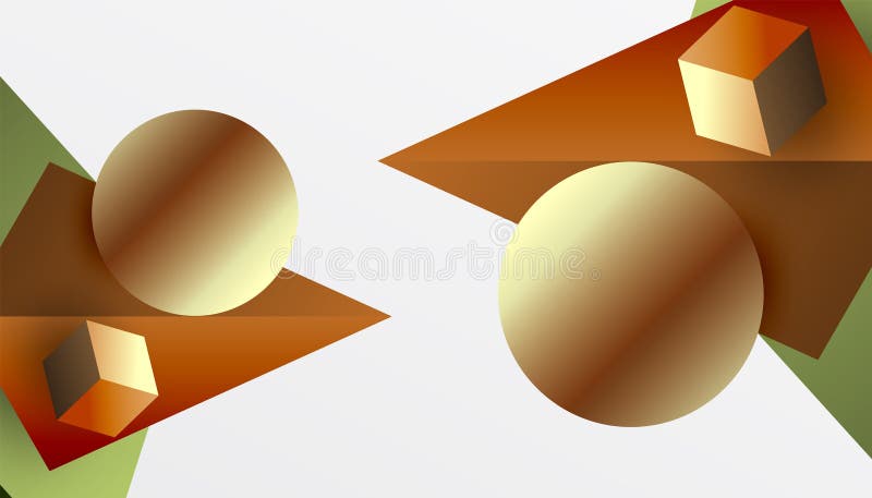 Abstract Design Showcasing Isometric Cubes, Pyramids, Squares, and ...